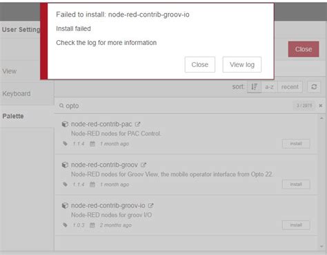 Npm Error Cant Install Any Nodes Node Red Optoforums