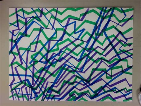 Non Objective Line Work Art With Korb