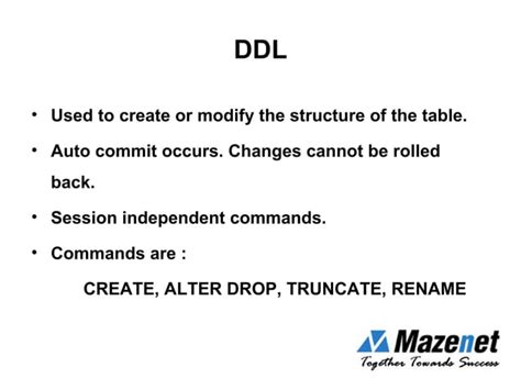 Oracle Introduction To Sql Commands Mazenet Solution PPT