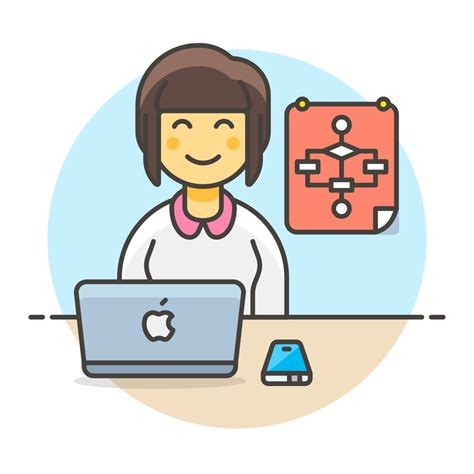 Laptop Coder Programmer Flowchart Coding Software Flow Icon Download On Iconfinder