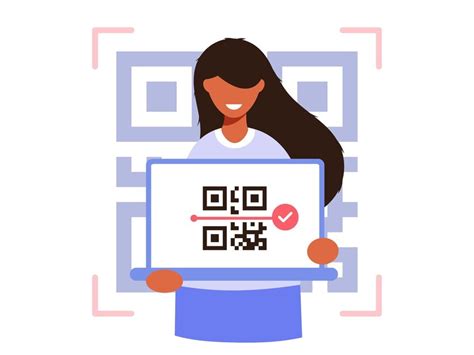 Premium Vector Qr Code Scanning Vector Illustration Concept A Girl