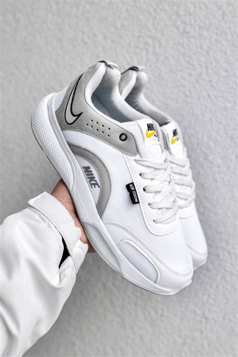 Чоловічі демісезонні кросівки nike air zoom / найк зум білі з сірим ...