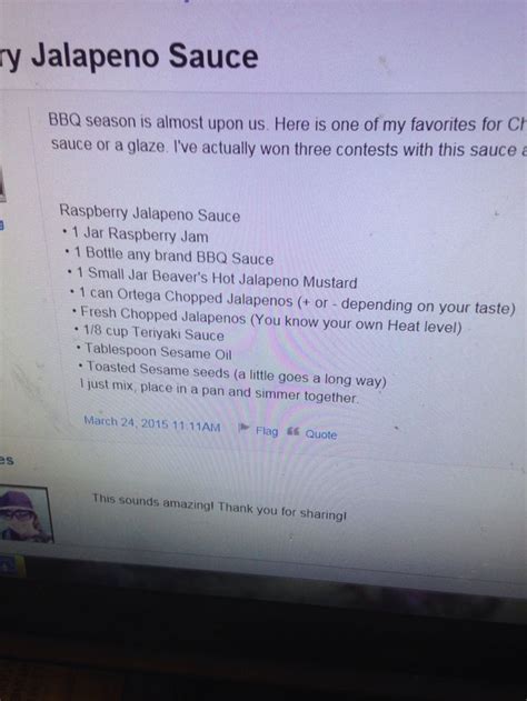 Raspberry Jalapeno Sauce