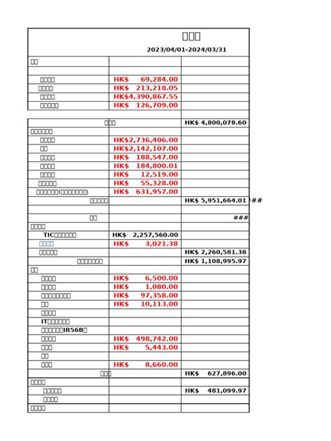 Yee Tai2023 2024損益表，資產負債表 Revised 241030 01 Pdf