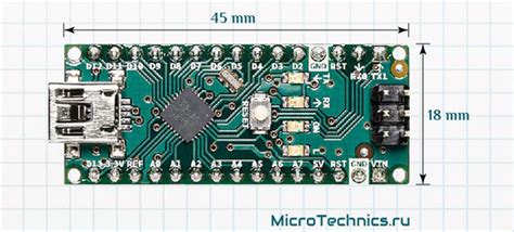 Плата Arduino Nano Распиновка и принципиальная схема