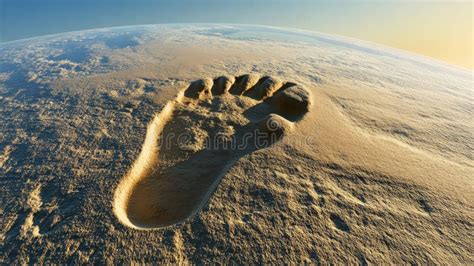 Human Footprint On Planet Earth Selective Focus Stock Image Image Of Boot Nature 350930551