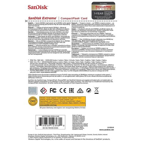 SanDisk Extreme 32GB CompactFlash Memory Card UDMA 7 Speed Up To 120MB S At Rs 4000 In Mumbai