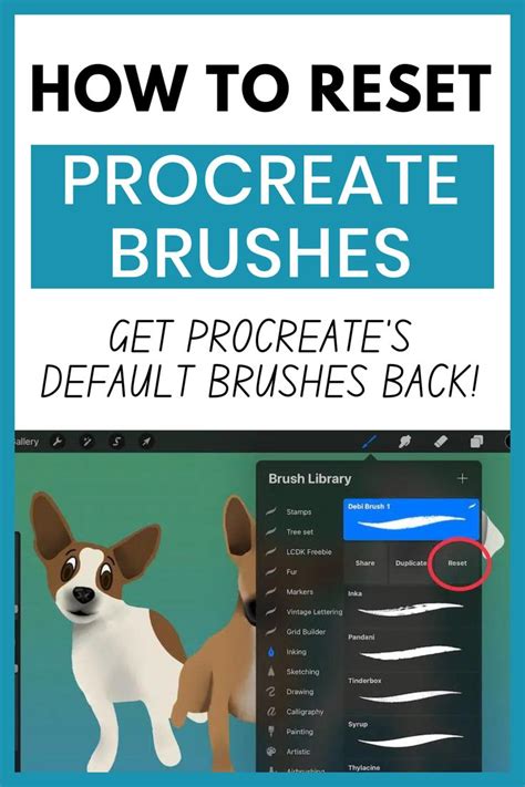 How To Reset Procreate S Default Brushes Procreate Tutorial Procreate Tutorial Procreate