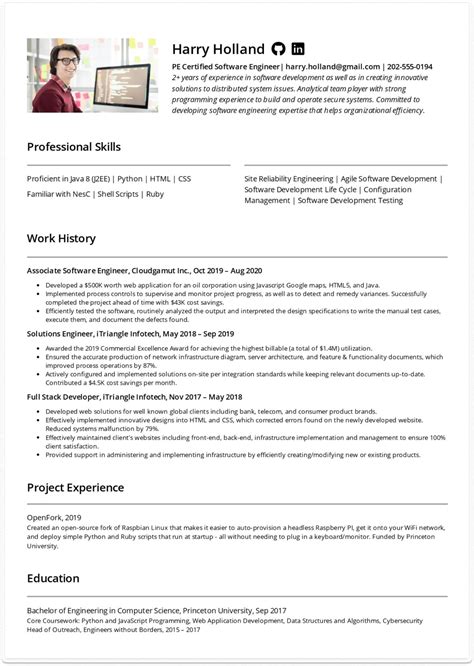10 Software Engineer Resume Examples 2025 Format Cake