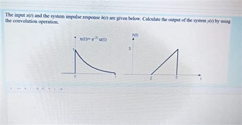 solved the input x i and the system impulse response h t