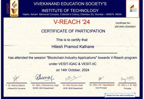 Hitesh Kalhane On Linkedin Blockchain Technology Learning Vesit