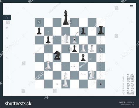 Chess Strategy Application Ui Ux Vector Stock Vector Royalty Free 1312150118 Shutterstock