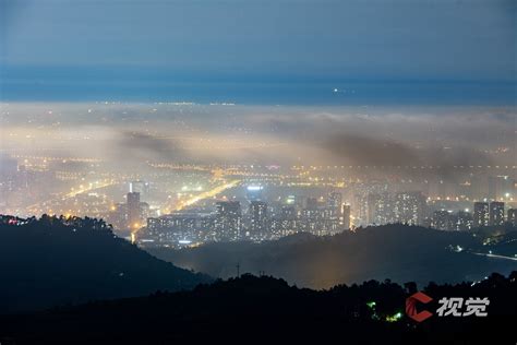C视觉｜龙泉山巅眺望雨后夜成都 宛如海市蜃楼四川在线