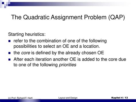 Ppt The Quadratic Assignment Problem Qap Powerpoint Presentation