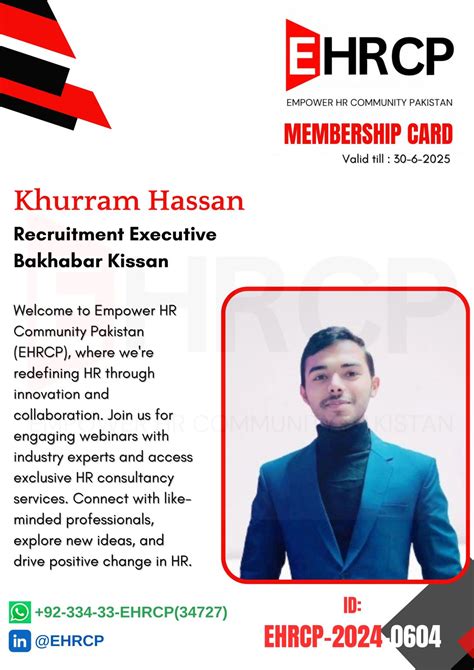Khurram Hassan On Linkedin Ehrcp Hrcommunity Professionaldevelopment Careergrowth Networking