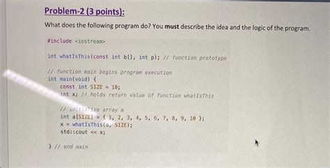 solved problem 2 3 points what does the following