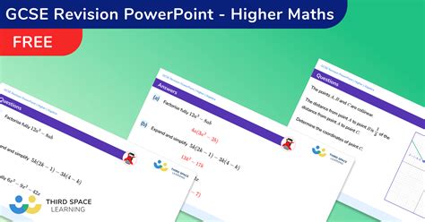 FREE Revision PowerPoint Higher