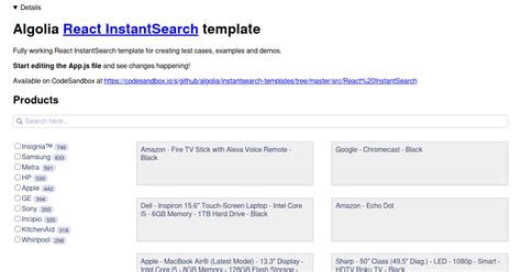 React Instantsearch Dynamic Widget On Current Refinements Codesandbox