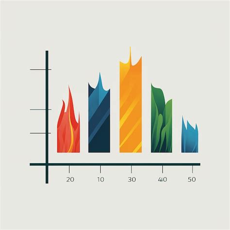 Vertical Bar Chart With Five Bars Of Different Heights Premium Ai