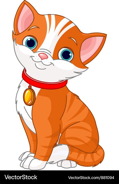 Cute Cat Royalty Free Vector Image Vectorstock