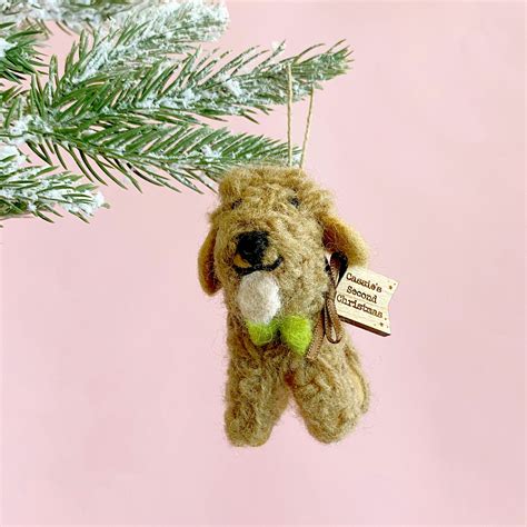Cockapoo Dog Christmas Tree Decoration Postbox Party