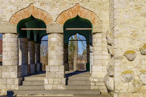 Columns Of An Ancient Building Of Classical Architecture Background With Copy Space Stock Image