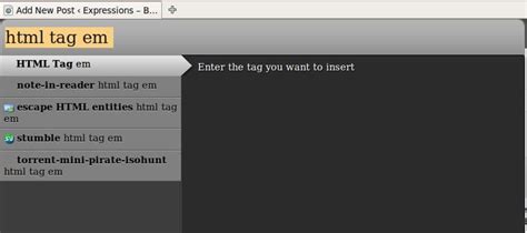 Inserting HTML Tags Using Firefox Ubiquity
