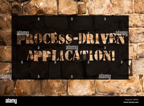 Conceptual Hand Writing Showing Process Driven Application Concept Meaning Workflow Engine