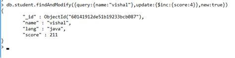 Mongodb Findandmodify用法及代码示例 纯净天空