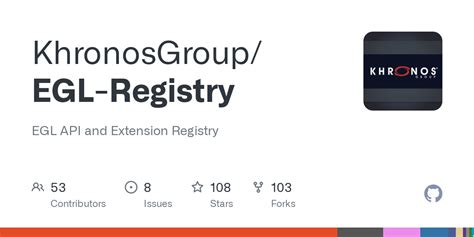 GitHub KhronosGroup EGL Registry EGL API And Extension Registry
