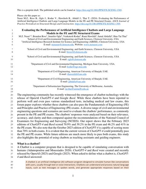 Pdf Evaluating The Performance Of Artificial Intelligence Chatbots And Large Language Models