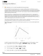 AP Calculus AB Scoring Guide Unit 2 Progress Check Course Hero