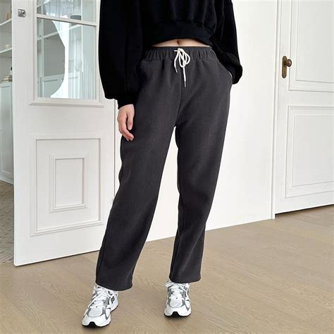 키런 여자 양털 골덴 앵클핏 팬츠 에이블리