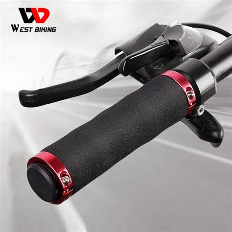 West Biking 자전거 그립 잠금 링 실리콘 Mtb 그립 커버 고무 산악 자전거 부품 핸들 바 플러그 엔드 캡 Bmx