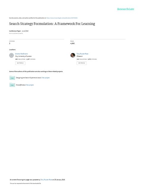 Search Strategy Formulation A Framework For Learni Pdf Systematic