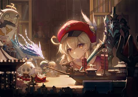 Lumine Venti Klee Paimon Jumpy Dumpty And 2 More Genshin Impact And 3 More Drawn By