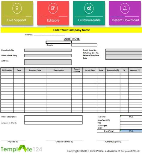 Master Debit Note Excel Formats For Seamless New Invoicing New Invoice