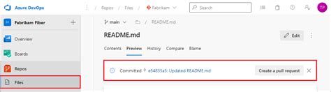 create a pull request to review and merge code azure repos microsoft learn