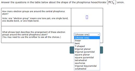 Solved Answer The Questions In The Table Below About The