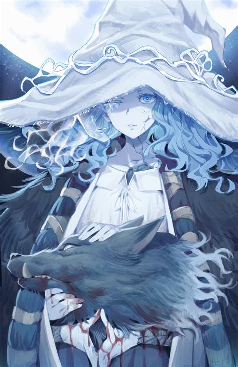 Ranni The Witch And Blaidd The Half Wolf Elden Ring Drawn By Kunikune