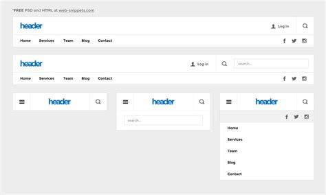 Responsive Header Design Psd Html Included By Vadi0s On Deviantart