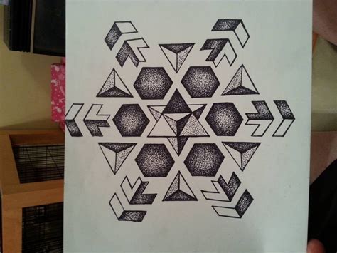 Drawing Geometric Dotwork Tattoo Design By Christallartworks Ourartcorner