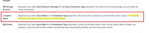 Azure File Copy V1 And V2 Container Name Help Markdown Mentions A Default But The Setting