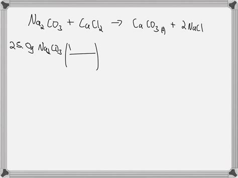 Solved Cacl2 Reacts With Na2co3 To Produced Nacl And Caco3 The Caco3 Forms A Solid Precipitate