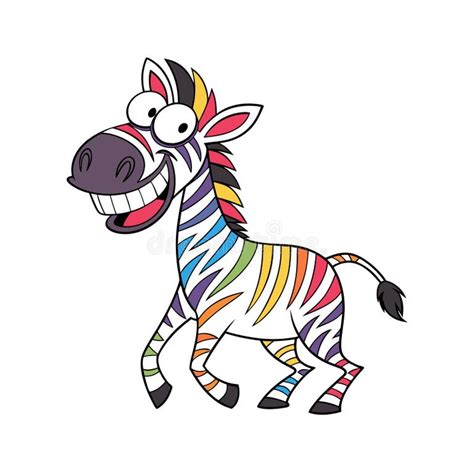 Design Unique Ziggy The Zany Zebra Character Stock Vector