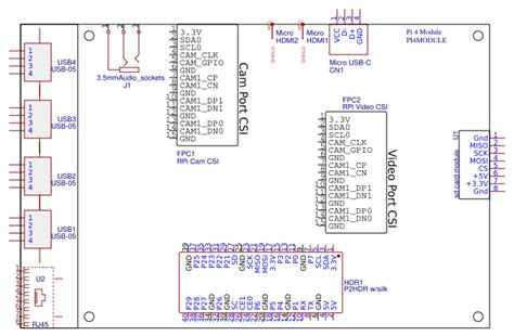 Raspberry Pi 4 Model B Schematic Resources Easyeda