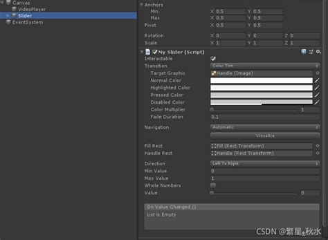 Unity Videoplayer 滑动条控制播放进度，滑动过程可显示滑动画面unity Videoplayer滑动条滚动 Csdn博客