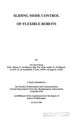 Sliding Mode Control Of Flexible Robots
