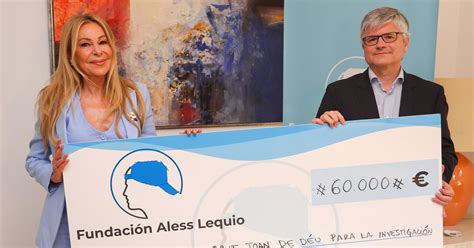 La Fundación Aless Lequio De La Mano De Ana Obregón Apoya Con 60 000 Euros La Investigación