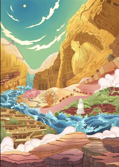 【参赛习作】梦书三晋 插画 创作习作 黎小样 原创作品 站酷 Zcool